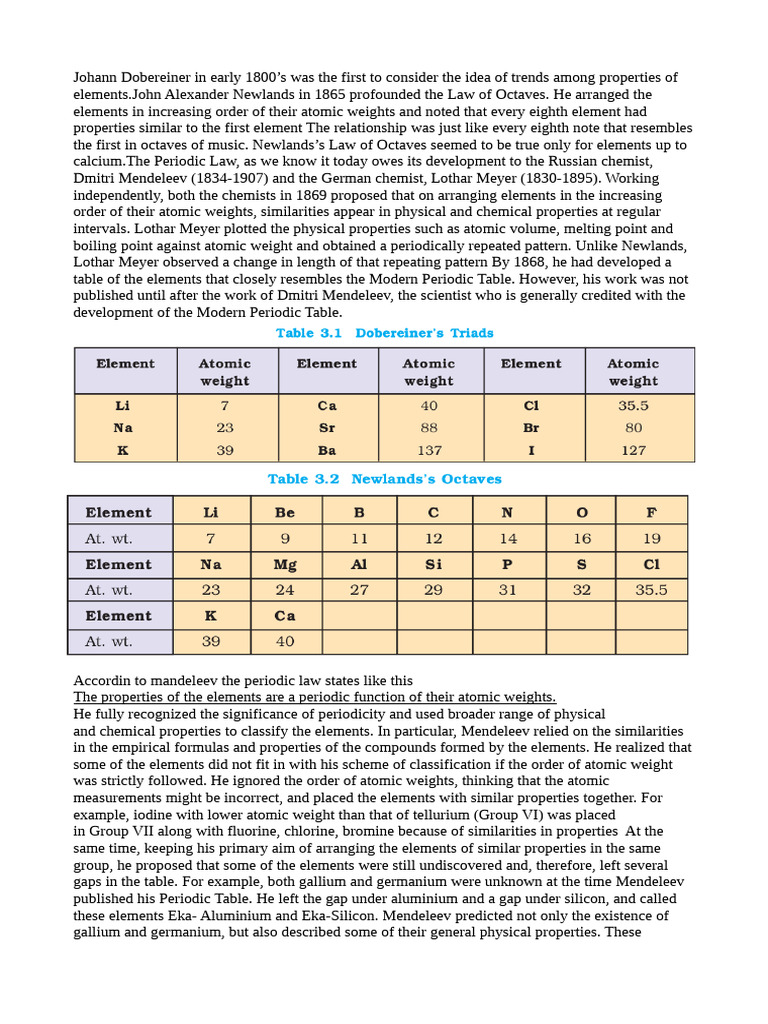 Periodic Classification of Elements | PDF | Periodic Table | Ion