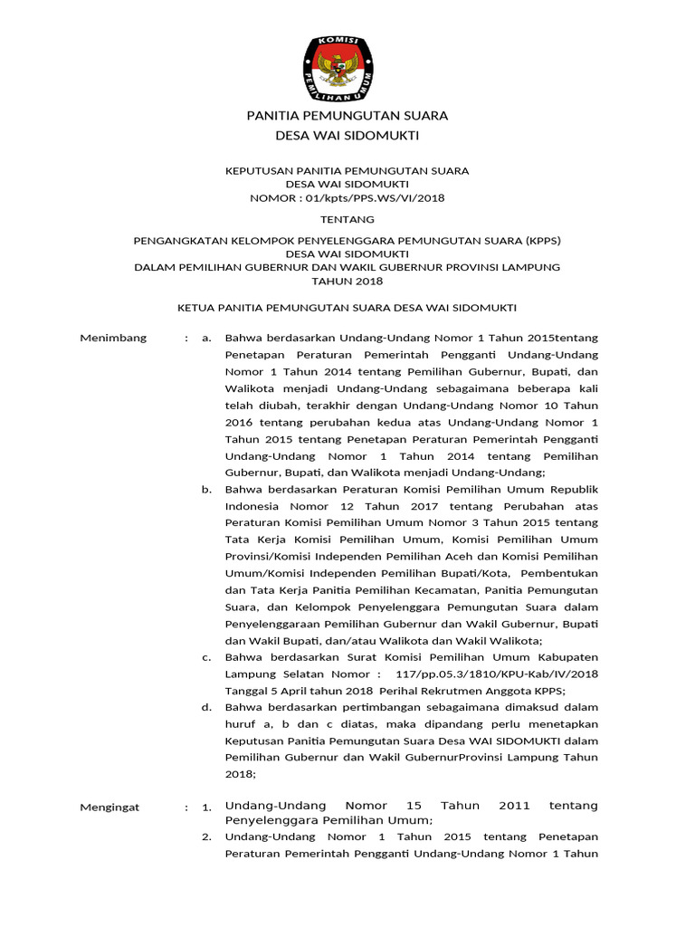 SK KPPS Wai Sidomukti | PDF