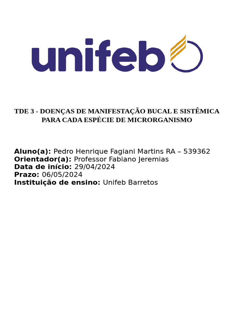 TDE 3 - Fabiano Quase Finalizado | PDF