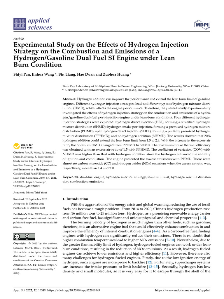 Applied Sciences | PDF | Diesel Engine | Combustion
