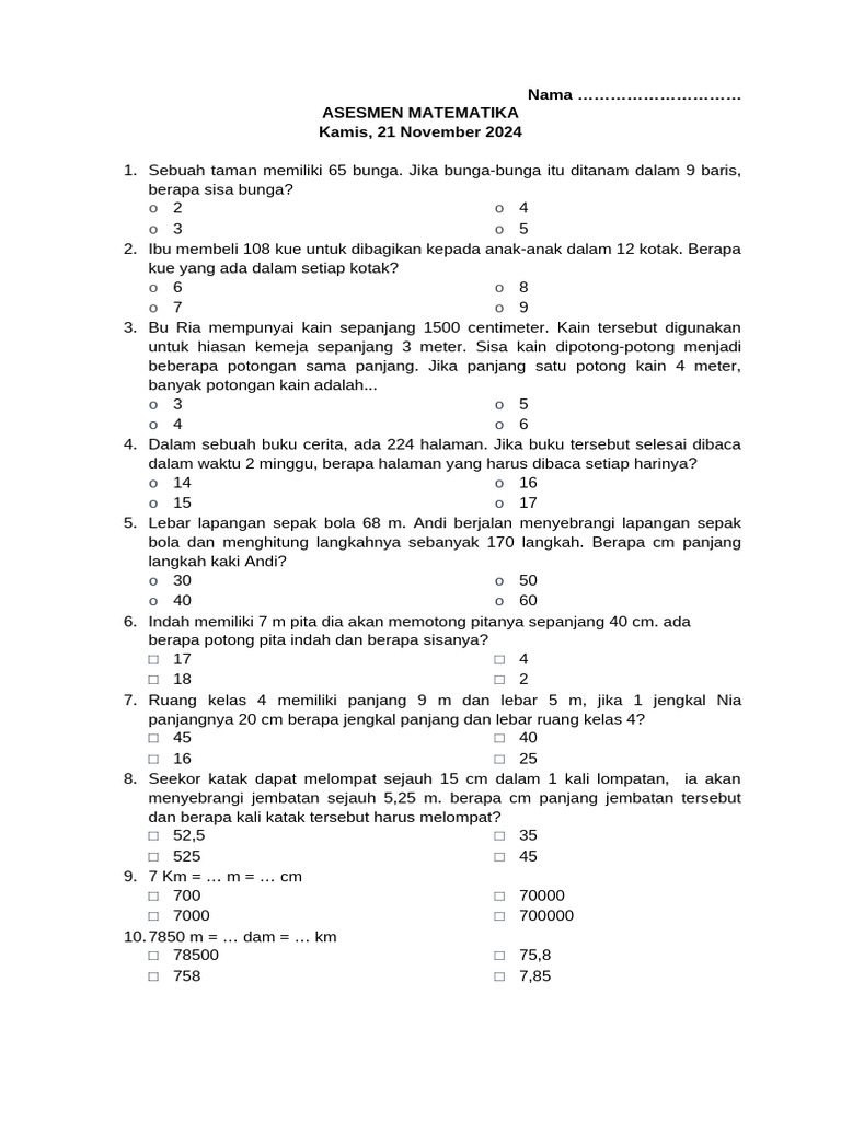 PH MTK Pembagian dua Angka | PDF