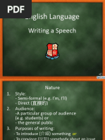 Speech Writing Class11 Notes | PDF