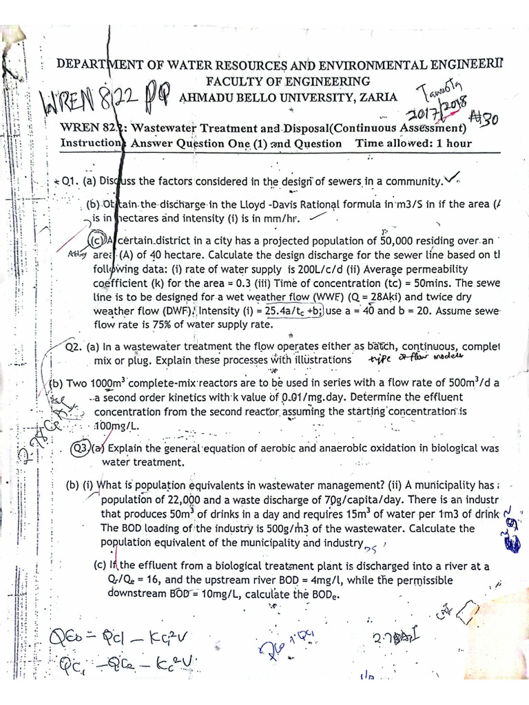 Wren 822 Test Questions | PDF