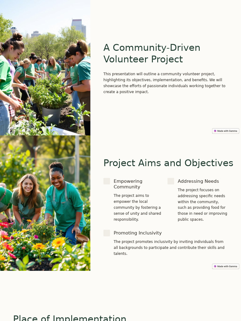 A Community Driven Volunteer Project | PDF | Food Security | Volunteering