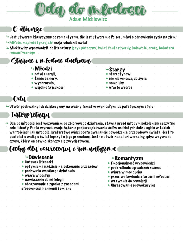 Oda Do Młodości | PDF