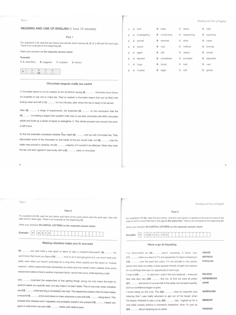 Trainer 3 MOCK 1 FCE For Schools | PDF
