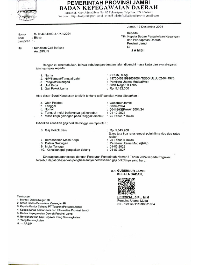 SK Berkala Terakhir | PDF