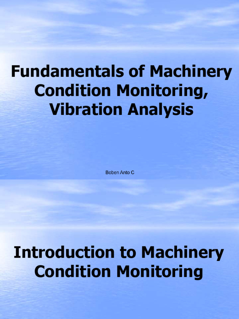 Attention Maintenance and Condition Monitoring Engineers | PDF ...