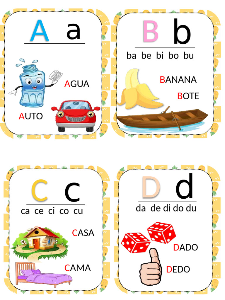 Abecedario ilustrado con palabras | PDF