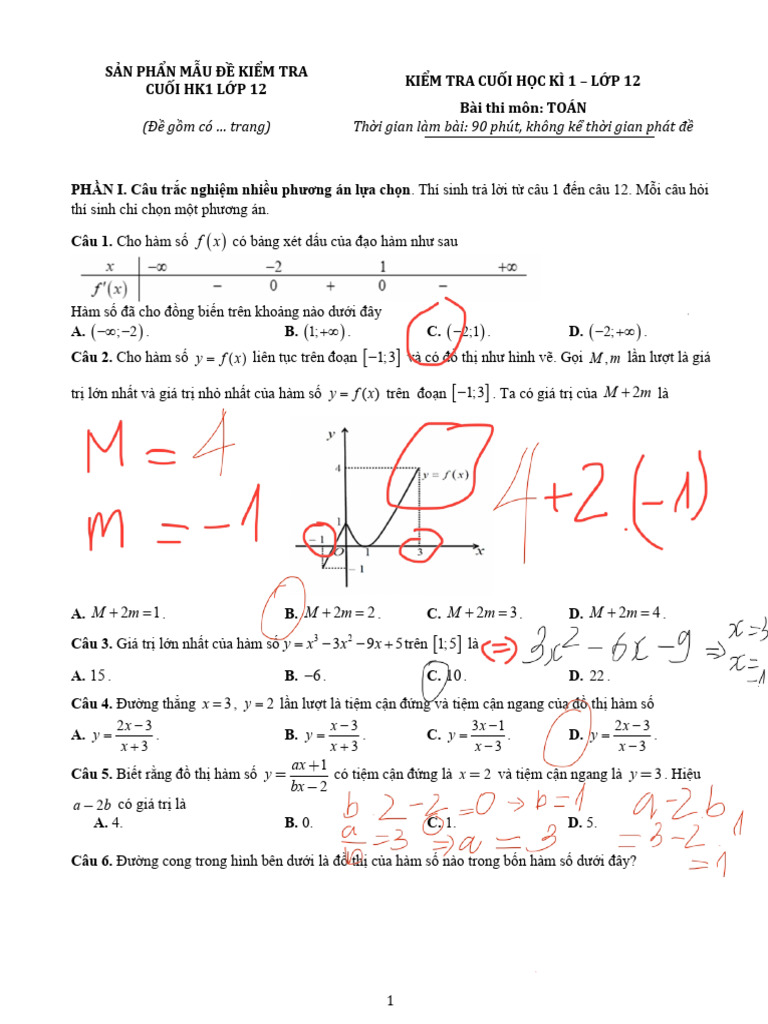 Đề Hki 12 Phuoc Kien | PDF