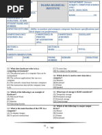 1st Year Computer Science Imp Questions Ch#1 | PDF | Input/Output | Printer (Computing)