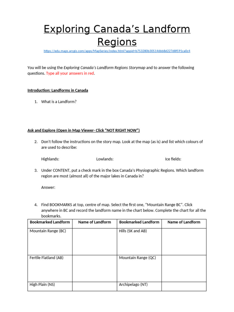 Canada's Landform Regions Guide | PDF | Topography | Natural Sciences