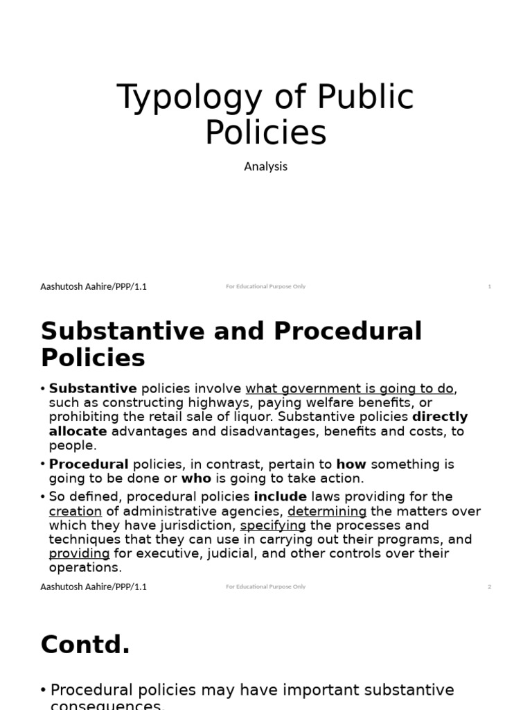Public Policy Typology Explained | PDF | Taxes | Policy