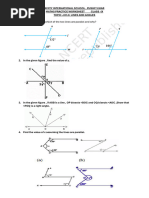 Class 9 Lines and Angles Worksheet | PDF | Triangle | Angle