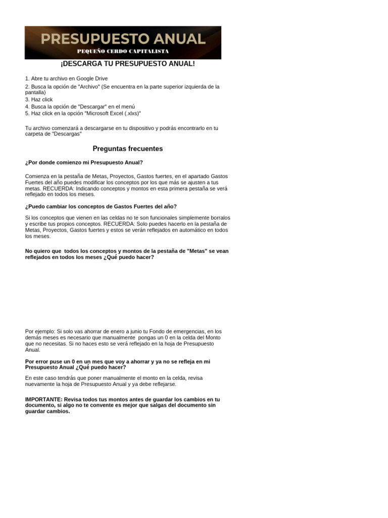 Formato-Anual-Copyright-Versioon-Reto-MD VF 2 (1) | PDF | Presupuesto