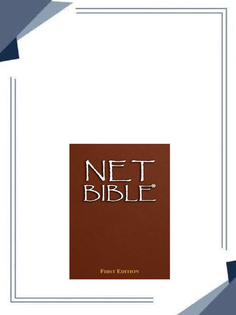 (Ebook) The NET Bible, First Edition: A New: - Click The Link Below To ...