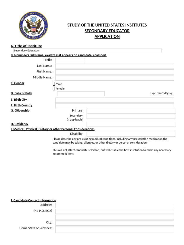 SUSI Secondary Educator Application-5 | PDF | Curriculum