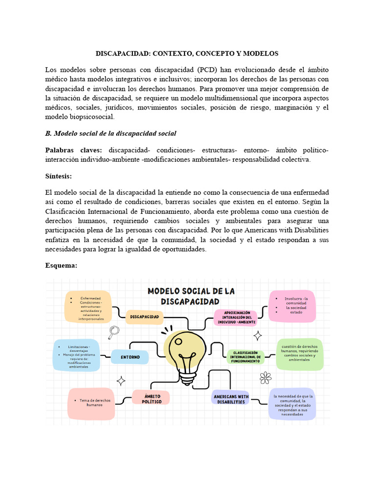 Discapacidad - Contexto, Concepto y Modelos | PDF | Invalidez | Exclusión social