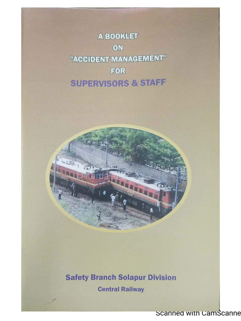 A Booklet On Accident Management For Supervisors & Staff | PDF