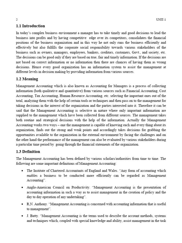 Management Accounting - MCom-2 | PDF | Management Accounting | Accounting