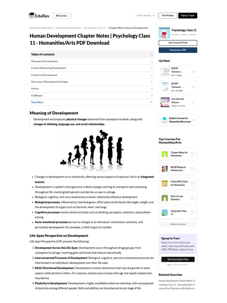 Edurev in T 245781 Chapter Notes Human Development | PDF | Adolescence ...
