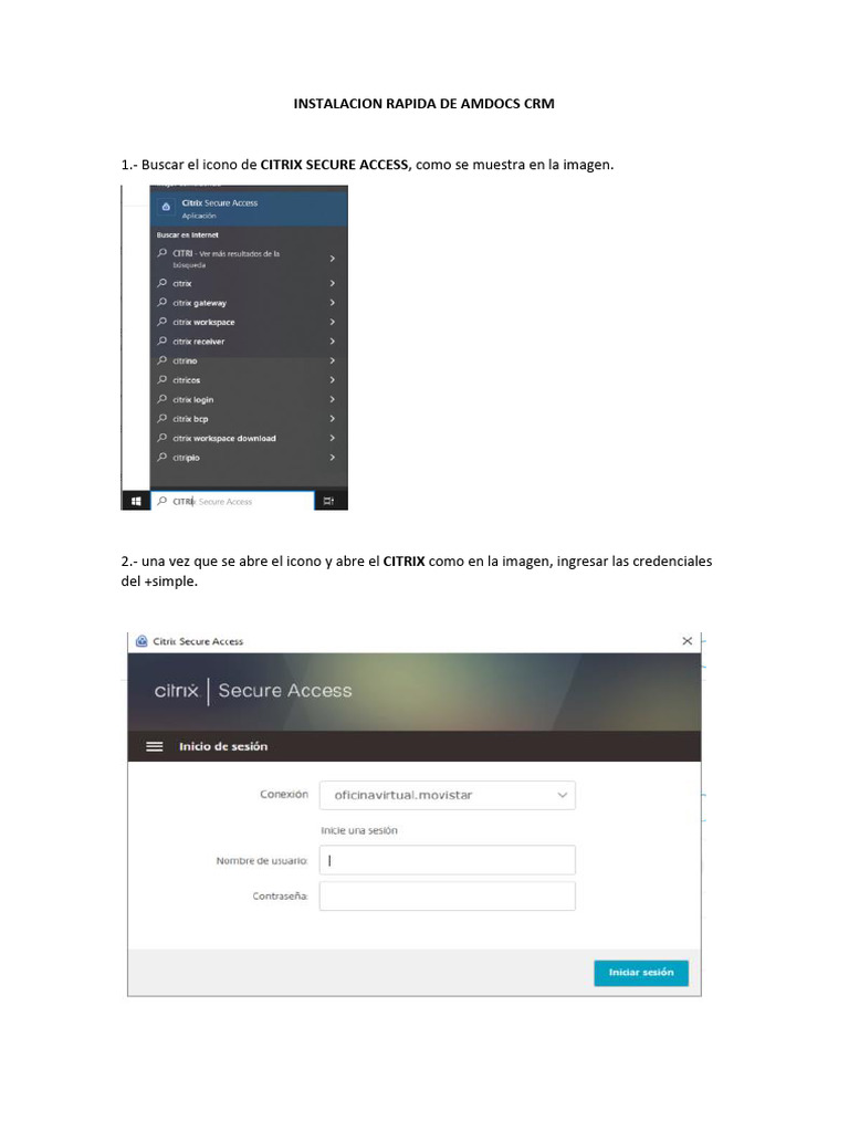 Guía Rápida: Instalación de Amdocs CRM | PDF
