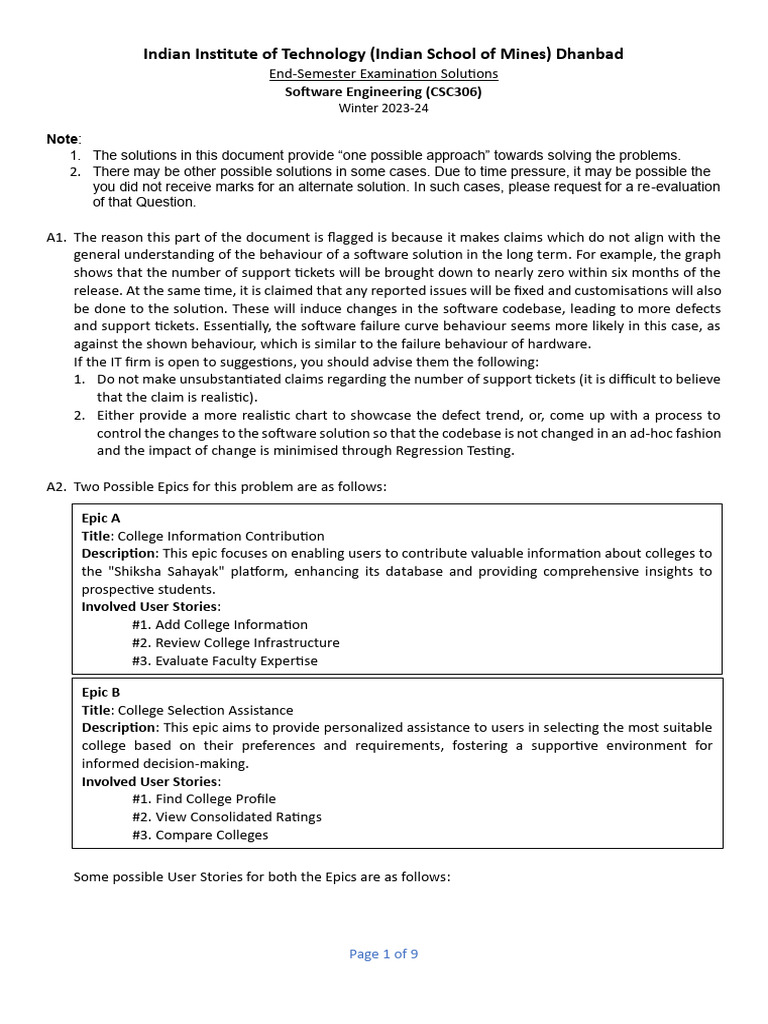 CSC306 EndSem Solutions | PDF | Usability | Computer Security