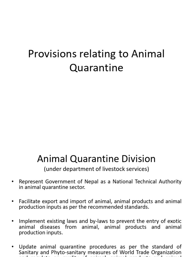 Nepal Animal Quarantine Regulations | PDF | Quarantine