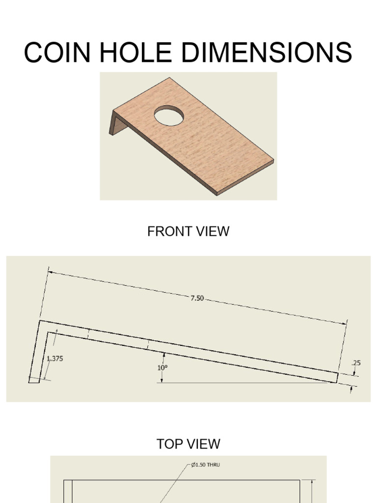 Coin Hole Dimensions | PDF
