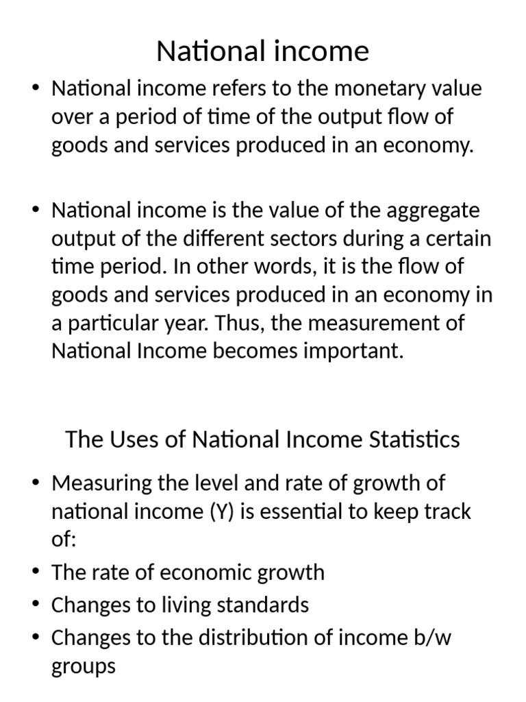 National Income and It's Measurement | PDF | Measures Of National ...