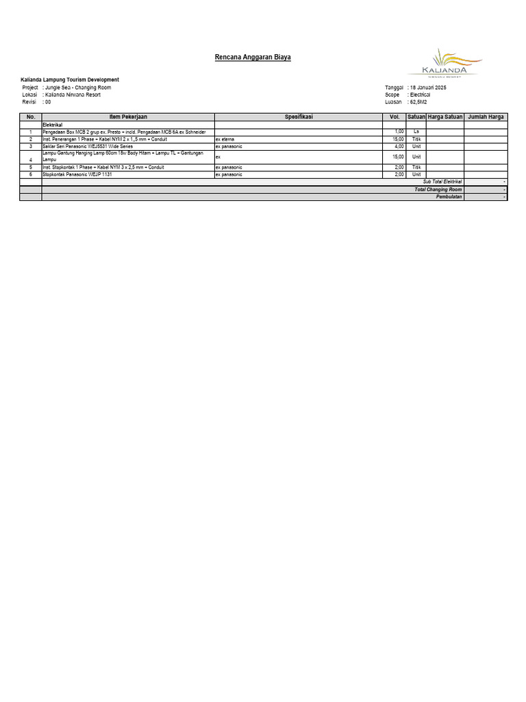 RAB ELECTRICAL CHANGING ROOM Rev.1 | PDF