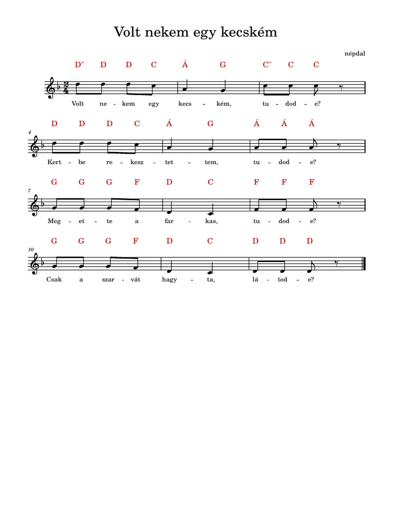 Volt Nekem Egy Kecském-1 | PDF