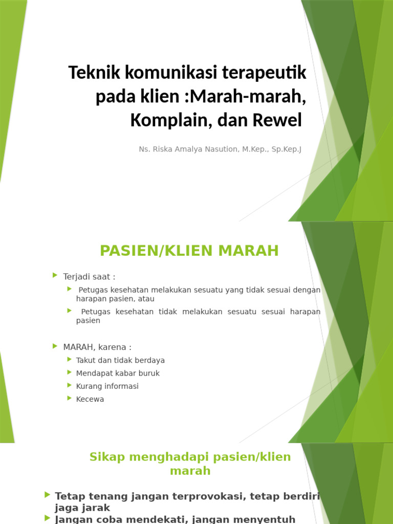 Teknik Komunikasi Marah, Rewel, Komplain | PDF