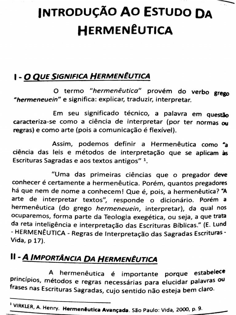 Hermenêutica PDF | PDF