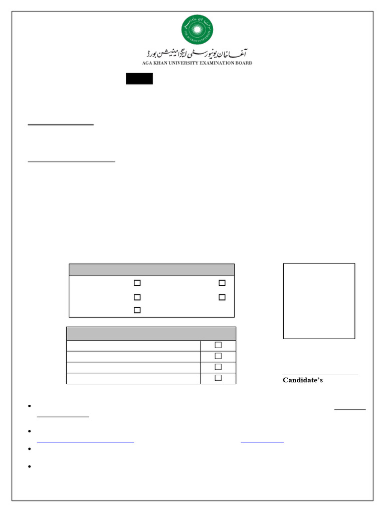AE25 - HSSC Private Candidate Registration Form | PDF | Science | Fee