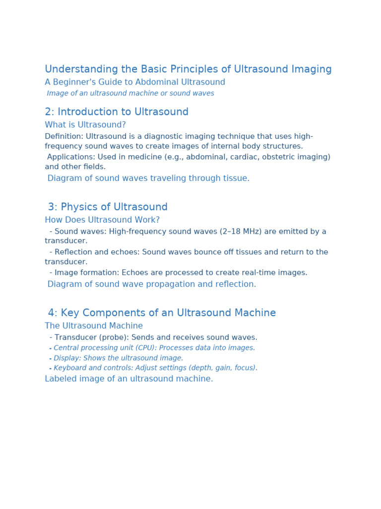 Beginner's Guide to Ultrasound Imaging | PDF | Medical Ultrasound ...