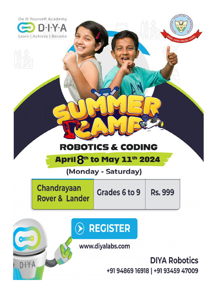 Robotics & Coding Summer Camp April 2024 | PDF