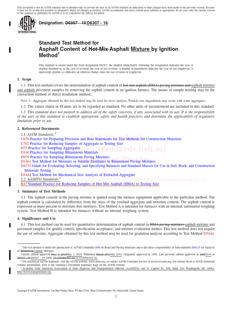 Astm D6307 16 | PDF | Calibration | Construction Aggregate
