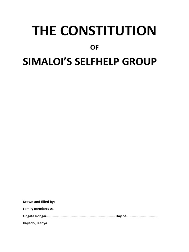 Simalloi Group Constitution | PDF | Sovereignty | Constitution