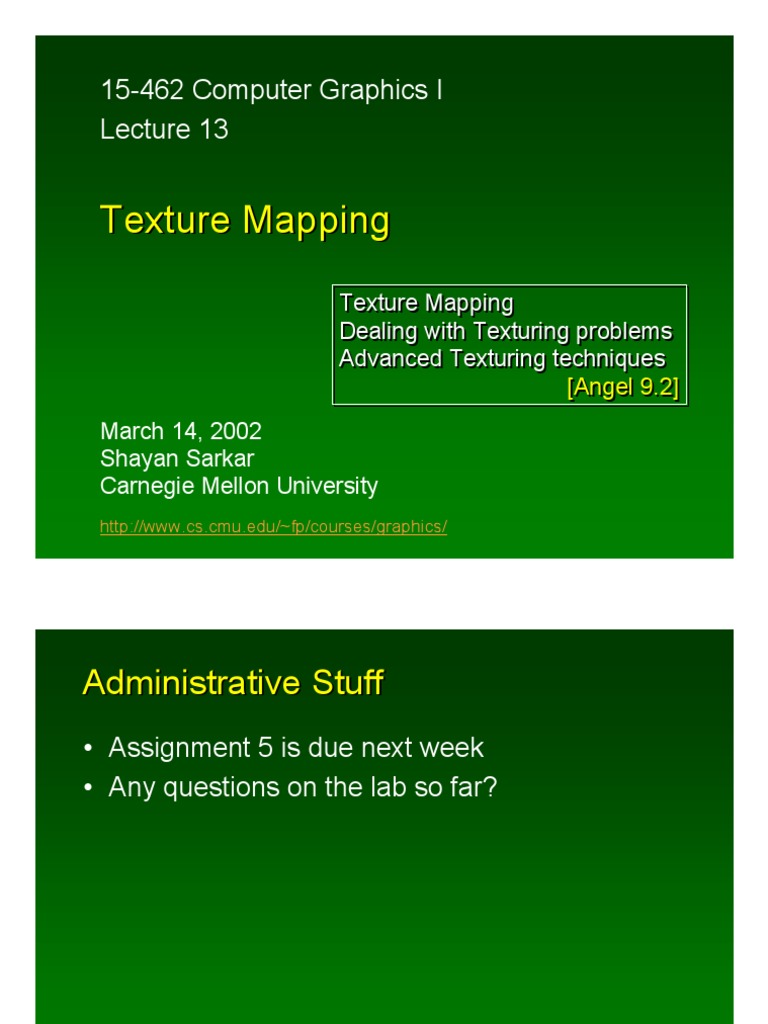 An In-Depth Look at Texture Mapping Techniques in Computer Graphics | PDF | Texture Mapping | 3 ...