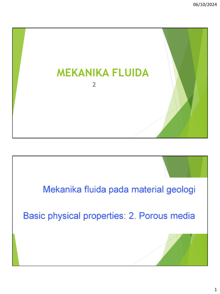 Mekflud-2 - Basic Physical Properties Porous Media-2024 | PDF ...