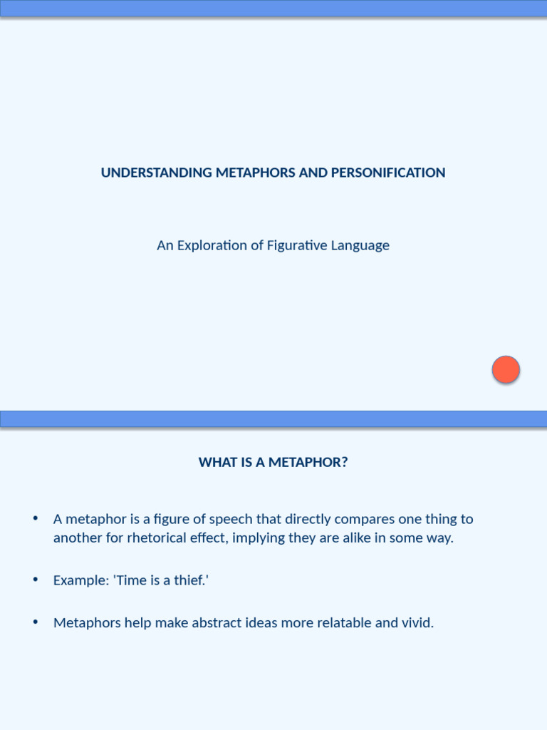 Metaphors and Personification Template Fixed | PDF