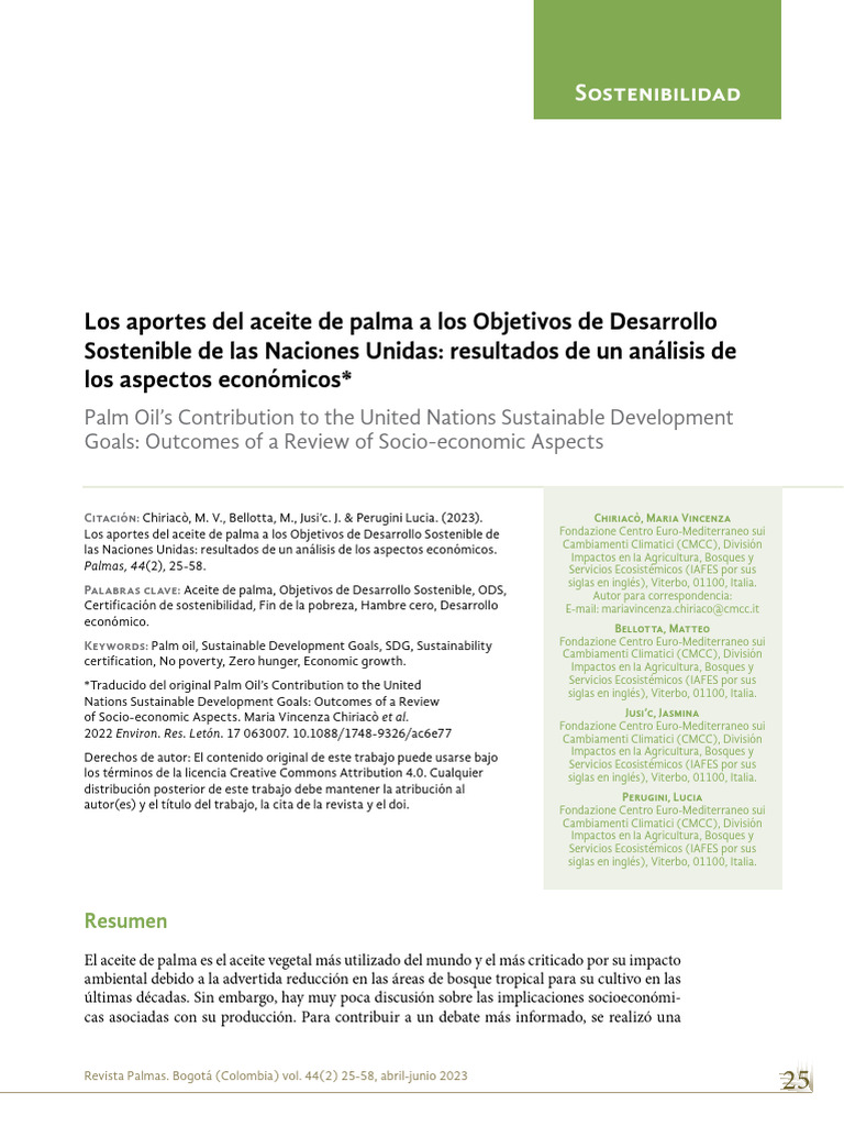 02+Aportes+aceite+de+palma+amhc | PDF | Sustentabilidad | Agricultura