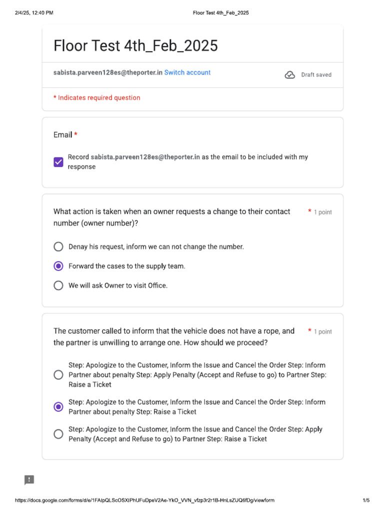 Floor Answer 4 Jun | PDF