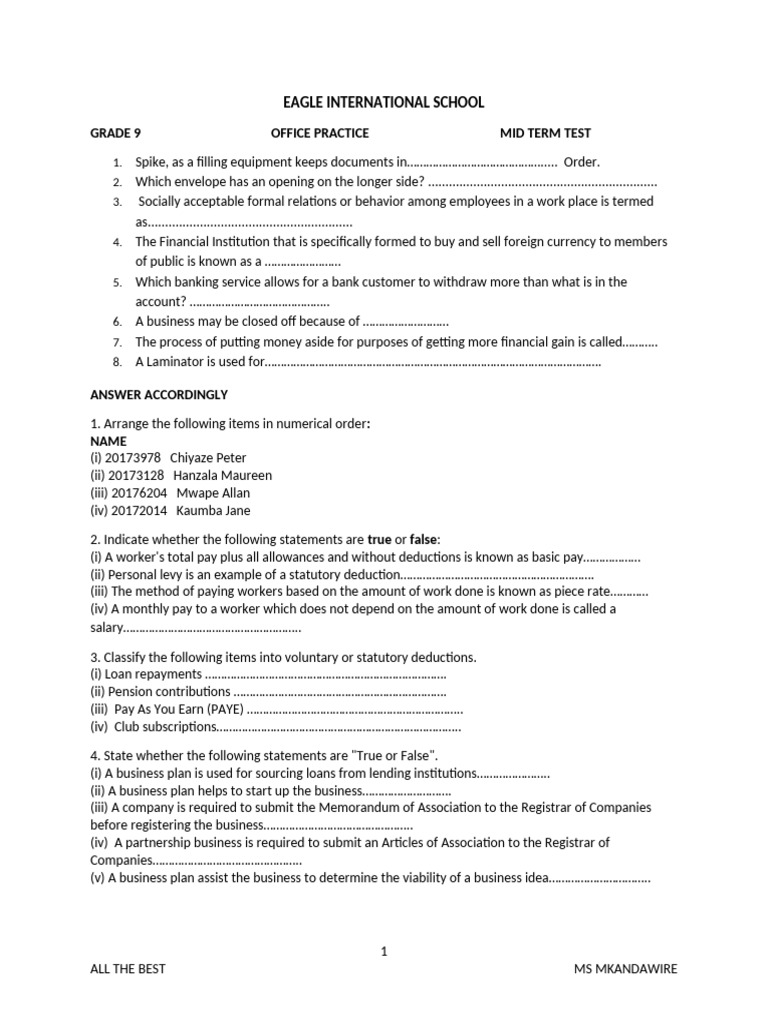 Grade 9 Business Studies | PDF | Government Finances | Money