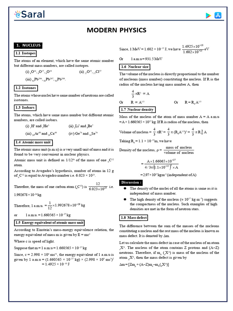 Nuclear Physics Concepts Explained | PDF | Radioactive Decay | Atomic Nucleus