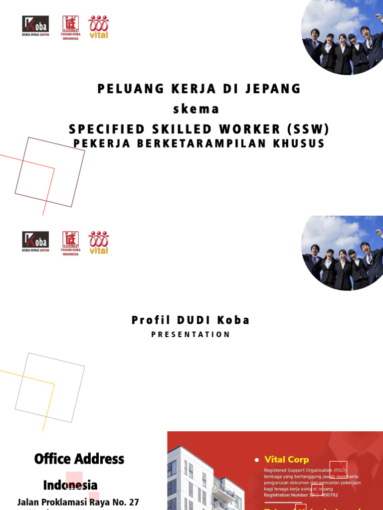 Presentasi Peluang Kerja Di Jepang - Koba Semua Bidang | PDF