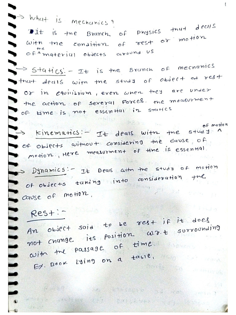 Motion in Straight Line | PDF