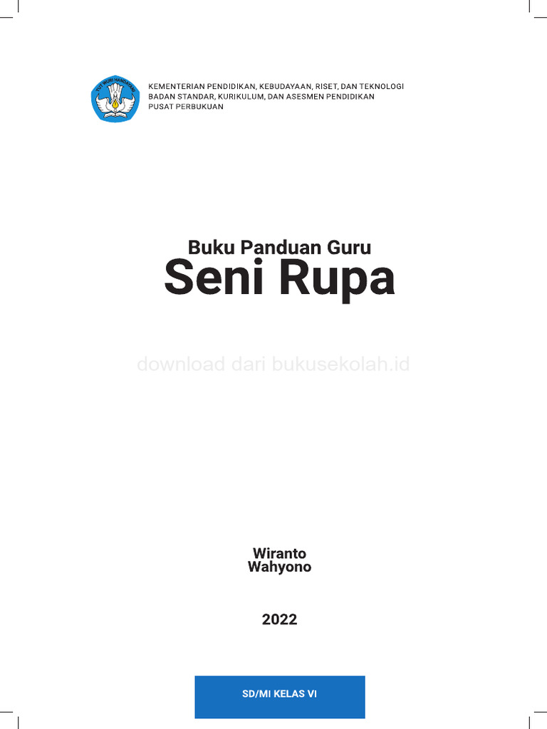 Buku Panduan Guru Seni Rupa Untuk SD-MI Kelas 6 Kurikulum Merdeka | PDF