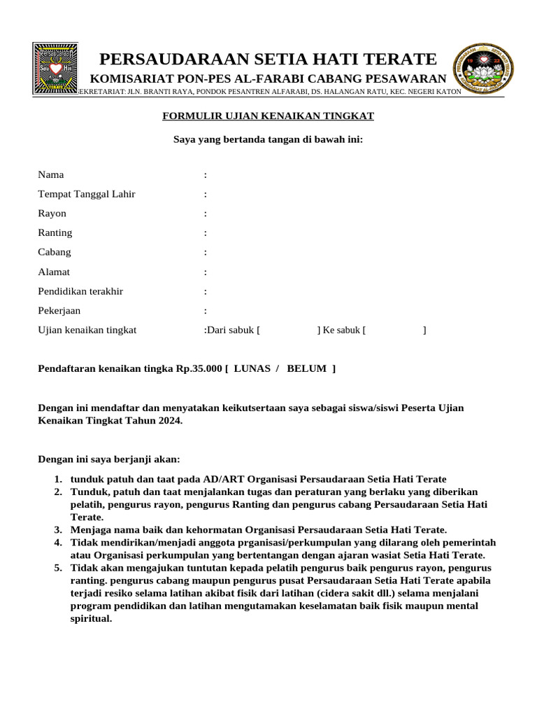 Formulir Ukt 2024 | PDF